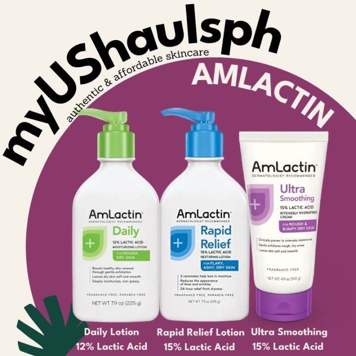 New 2023 AUTHENTIC AMLACTIN Daily Moisturizing Lotion Rapid Relief ...