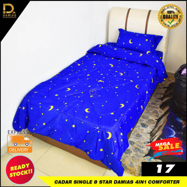 Promosi Cadar Single Bujang 8 STAR Set 4 in 1 With Comforter Limited ...