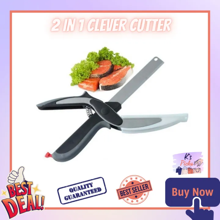 [K's Picks] 2 in 1 CLEVER CUTTER Clever Chopping Clever Cutter Food ...