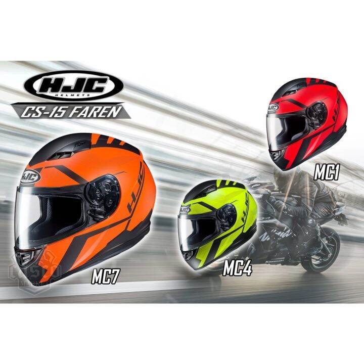 HJC CS15 FAREN FULL FACE SINGLE VISOR MOTORCYCLE HELMET | Lazada PH