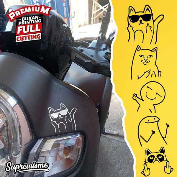 Stiker Emoji Jari Tengah v2 / Sticker Middle Fingers v2 / Stiker Middle ...