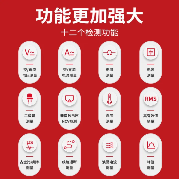 Delixi Clamp Meter Digital Multimeter Multi-Function Automatic High ...