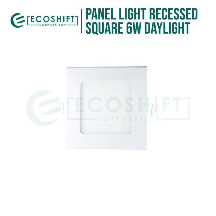 Ecoshift 6W Recessed Type Square LED Panel Light Daylight | Lazada PH