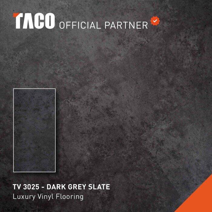 TACO Lantai Vinyl 3mm - TV 3025 Dark Grey Slate | Lazada Indonesia