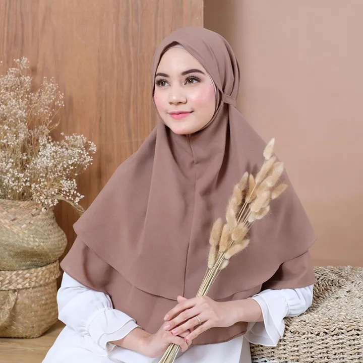 Hijab Bergo Maryam 2 Layer Premium Non Ped Diamond | Lazada Indonesia
