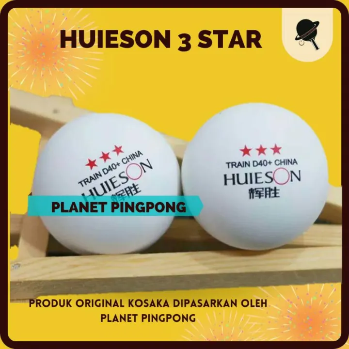 Bola Pingpong training Tenis Meja Train D40+ 3 star HUIESON ABS Plastic isi 20 | Lazada Indonesia