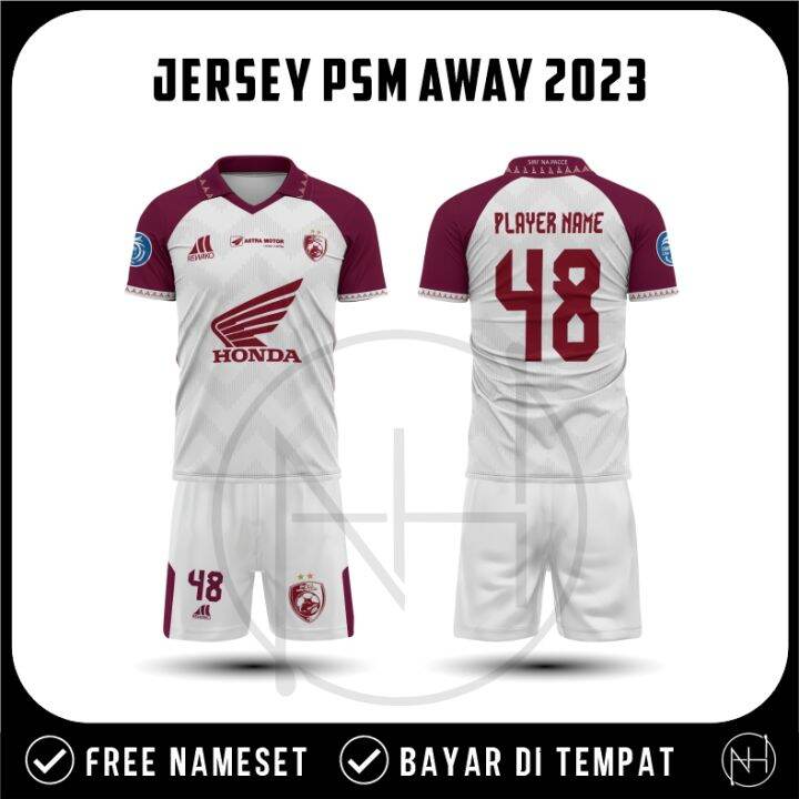 Jersey PSM Away 2023/2024 Premium Terbaru Gratis Nama dan Nomor Punggung | Lazada Indonesia