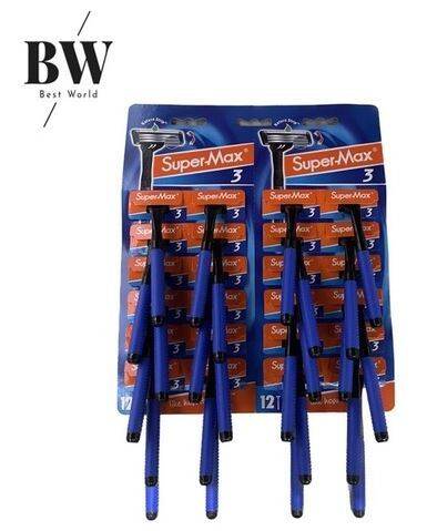 Super-Max Triple Blade Disposable 1card = 24pcs | Lazada
