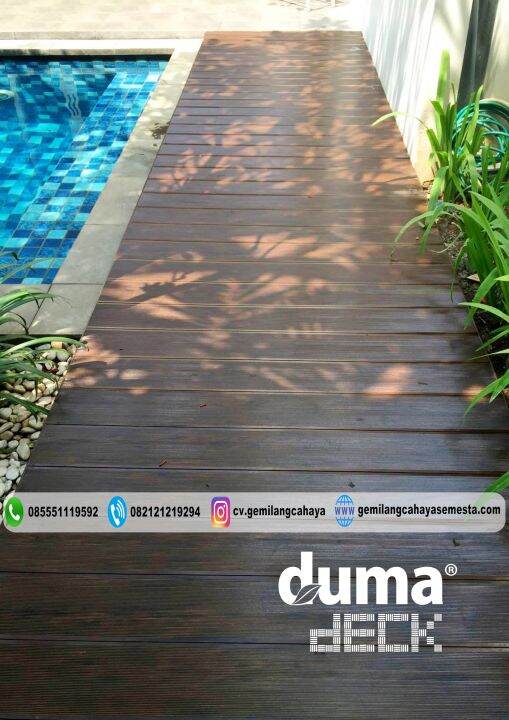 Duma Deck ( 4 Meter ) / Decking WPC / Lantai WPC / Lantai Kolam Renang | Lazada Indonesia