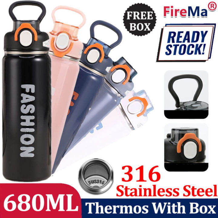 680ML Water Bottle Tumbler For Hot And Cold Botol Air Tyeso Tumbler Tumbler Original Water ...