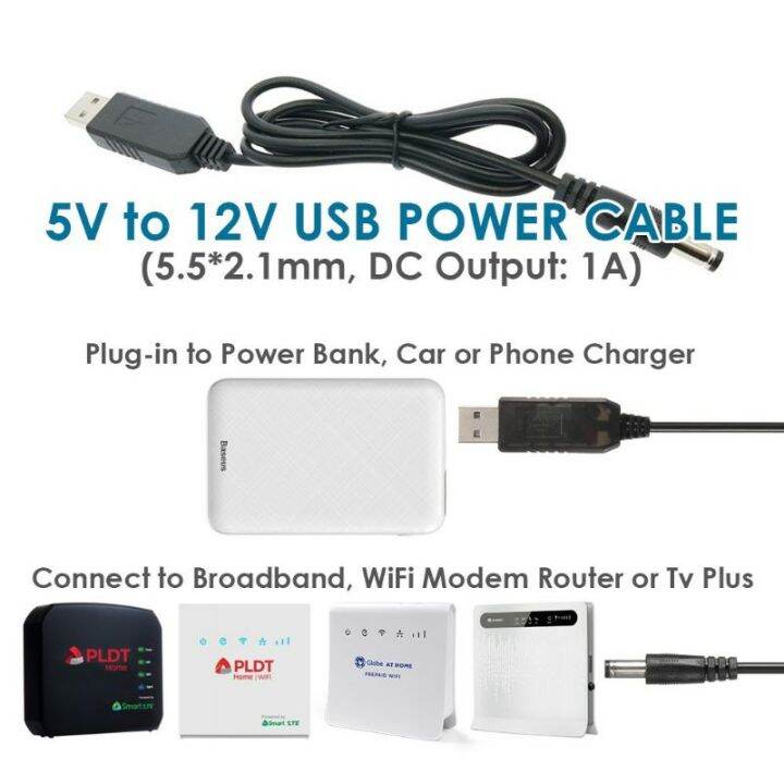 ☆Step up Cable USB 5v PLDT Home Prepaid WiFi to Powerbank | Lazada PH