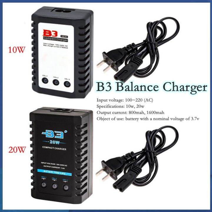 RC Model B3 intelligent Li-Po balance charger 10w 20w 2S~3S (7.4~11.1v ...