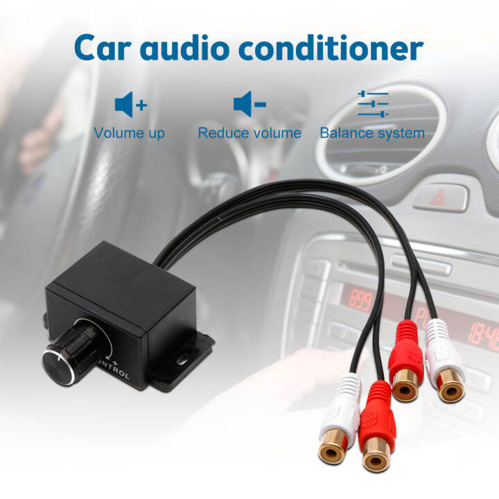 🚓Car Power Amplifier Audio Regulator RCA Gain Level Volume Control ...