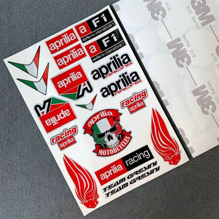 [LWF 2022] ♨☇ 3M Highly Reflective Decals for Aprilia Racing RSV RS ...