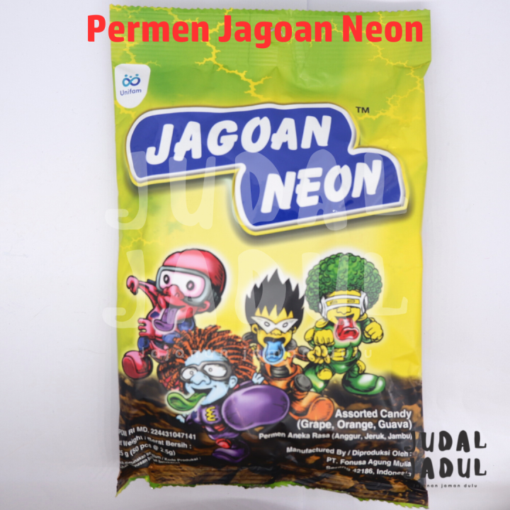 Permen jagoan neon Bag 125gr x 50pcs / Permen lidah berwarna By ...
