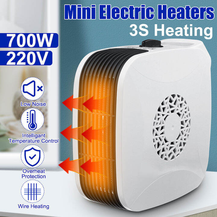 Portable 700W Mini Electric Space Heater Fast Heating Hot Air Fan Heat ...