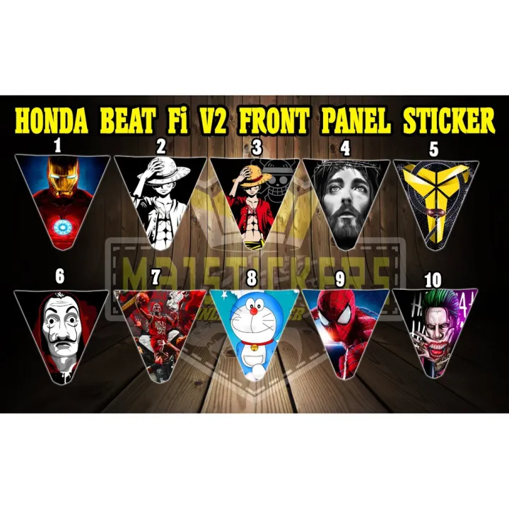 sell like hot cakes Honda Beat Fi V2 Front Panel Sticker 1 | Lazada PH