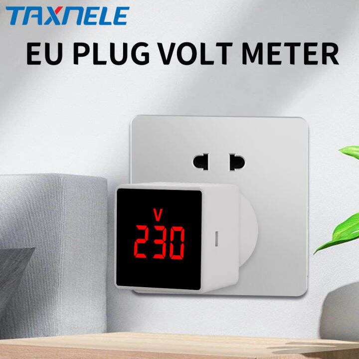 Digital AC Voltmeter LCD EU Plug Voltage Meter Electric Pen Meters Mini ...