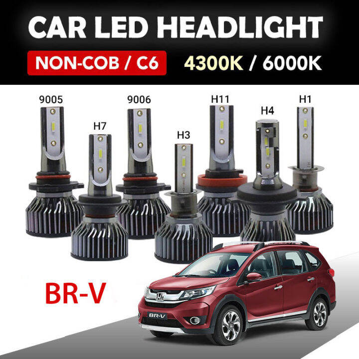 【HONDA】BRV *1 YEAR WARRANTY* 2PCS LED Front Headlight Foglight H8/H11 ...