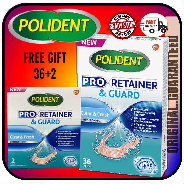 Polident pro retainer and guard 36s for retainer cleanser 牙套清洁药丸 ...