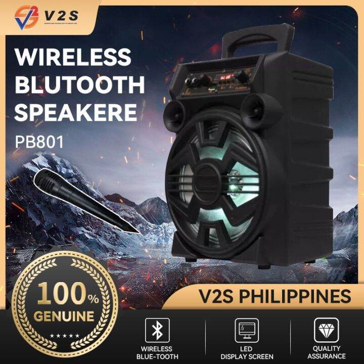 V2S PB801Tws Speaker Bluetooth Speaker Wireless Speaker TWS/USB/TF ...