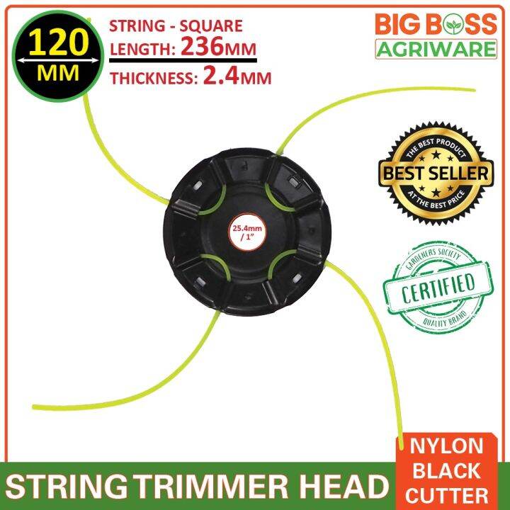 BBA Grass Cutter String Trimmer Head w/ Square Nylon (Tansi) Trimmer ...