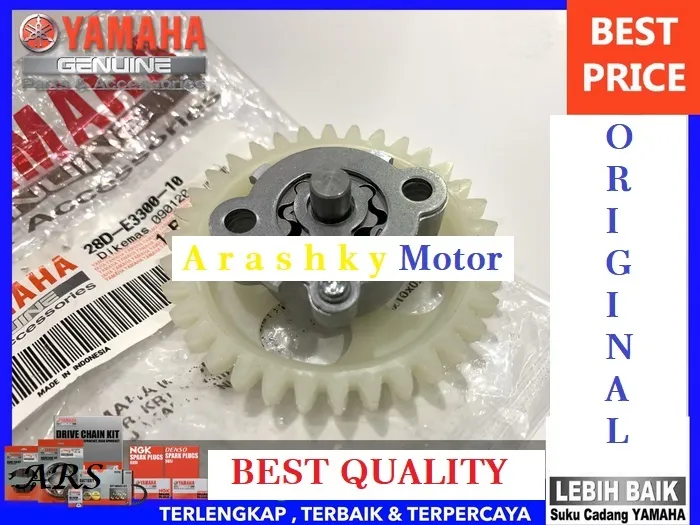 GIGI POMPA OLI MIO,MIO J,MIO GT,FINO,X RIDE 28D-E3300-10 ASLI YAMAHA OEM ORIGINAL | Lazada Indonesia