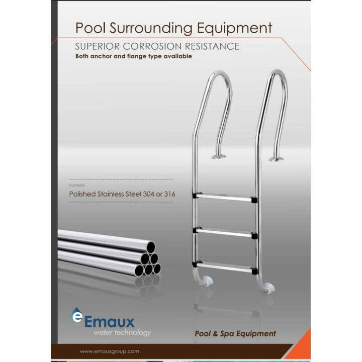 EMAUX Stainless Steel Pool Ladder -Parallel / Futuristic Type #304 (NSF ...