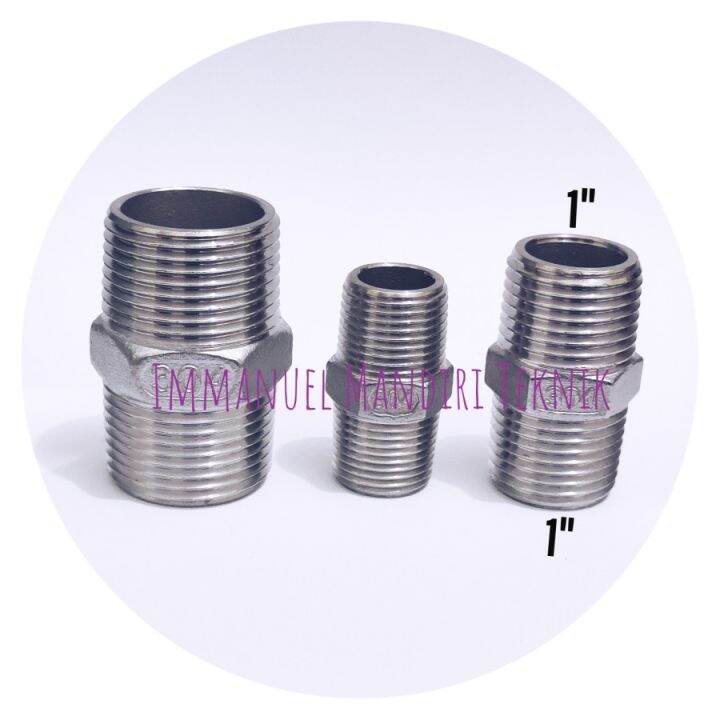 Double nepel 1 inch stainless / Double nipple 1 inch ss304 | Lazada Indonesia