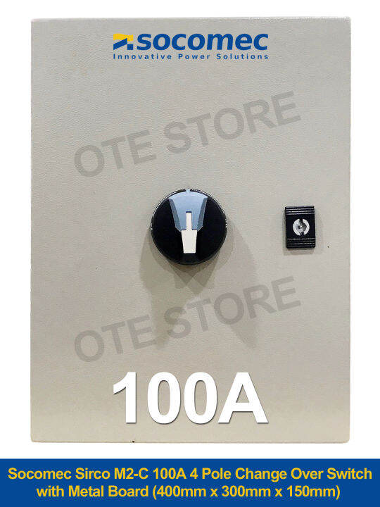 Socomec Sirco M2-C 100A 4 Pole I-0-II Change Over Switch with Metal ...