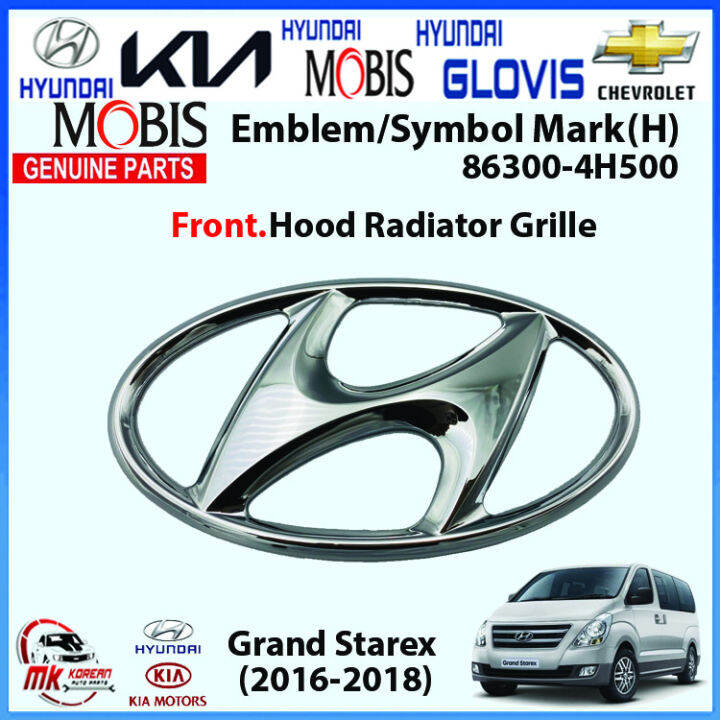 [GENUINE] Emblem/Symbol Mark (H). Front. Hood Radiator Grille for Grand ...