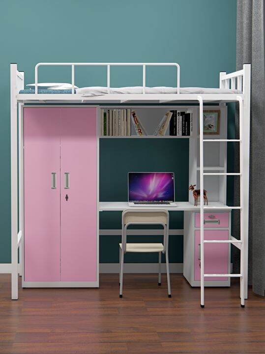 Wrought iron bed, iron frame bed, modern simple apartment bed, elevated sheets for students ...