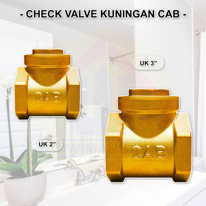 CHECK VALVE KUNINGAN CAB - UKURAN 2 INCH - UKURAN 3 INCH | Lazada Indonesia
