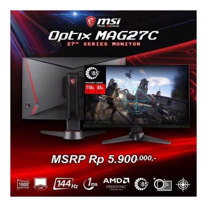 MSI Optix MAG24C - Curve 24 Inch 1ms - 144Hz - Freesync | Lazada Indonesia