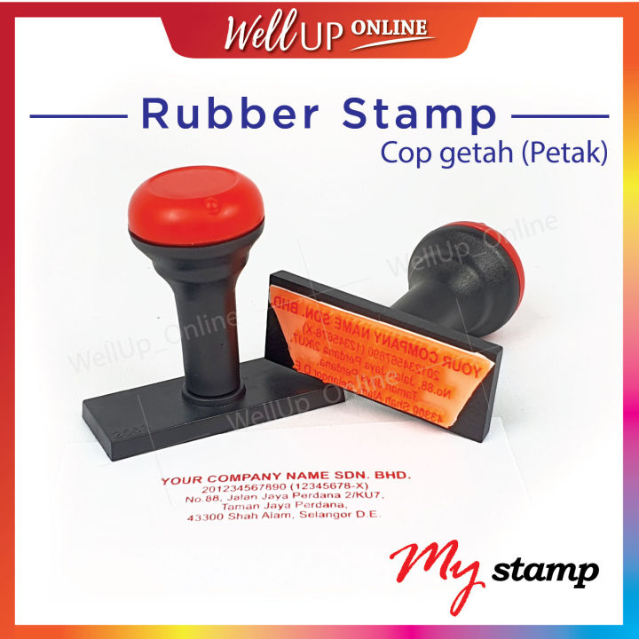 Rubber Stamp custom made, Cop getah petak (Cop nama / Cop bank / Cop company) MS2462 | Lazada