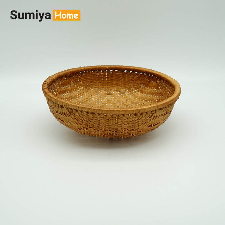 Rổ tre hun khói hình tròn, nguyên liệu tự nhiên thân thiện với môi ...