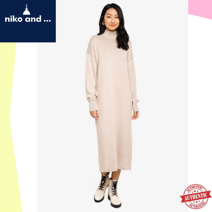 niko and brand NIKO AND... turtleneck knitted maxi dress long Regular ...