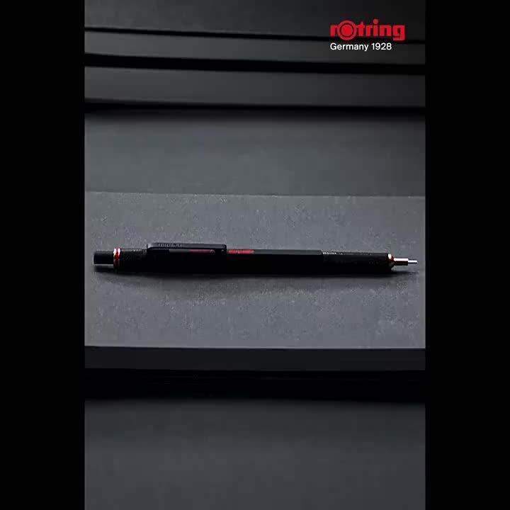 Rotring 800ดินสอกด0.7มม. กระบอกโลหะสีเงินด้ามจับหกเหลี่ยมสีดำจับง่าย ...