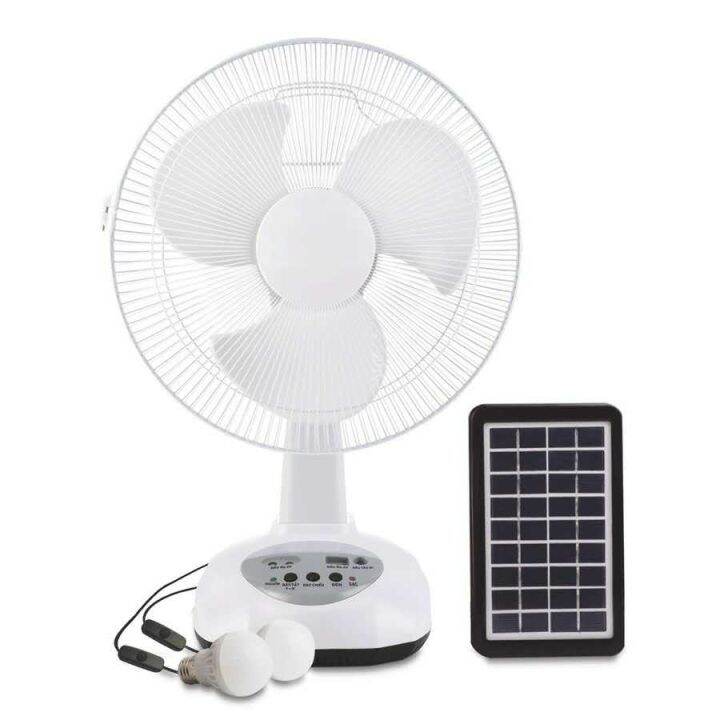 GD LITE RECHARGEABLE FAN WITH SOLAR PANEL GD-8019 | Lazada PH