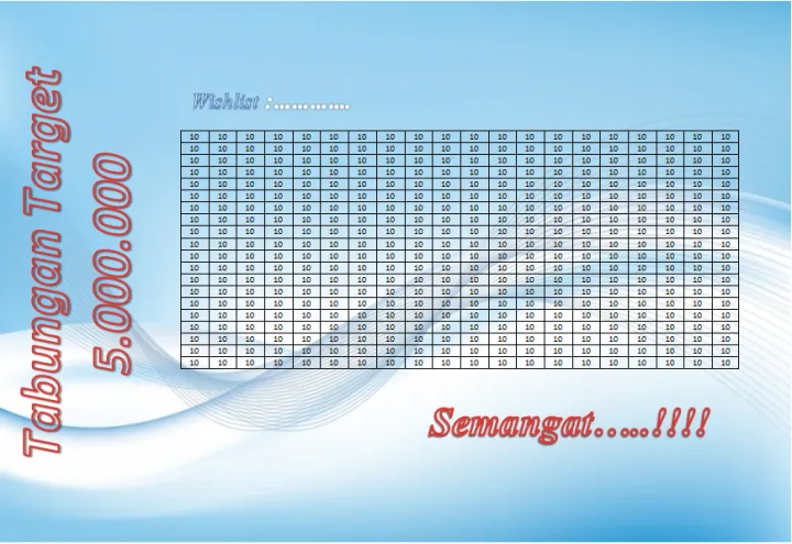 Celengan Target 5 Juta 10K / Tabungan Target Viral Tiktok / Celengan ...