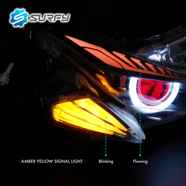 Aerox v1 HID Headlight Assembly RGB Plug And Play With Remoto Control ...