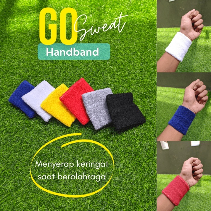 GO Wristband | handband polos deker tangan olahraga badminton senam ...
