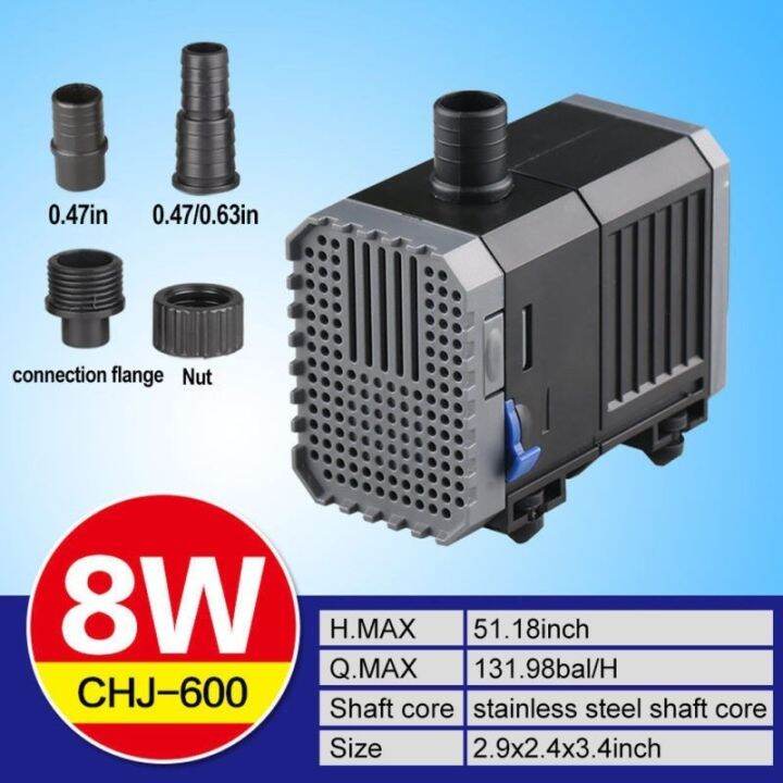 Aquarium Water Pump Powerhead Quiet Submersible 8w Circulation Water ...