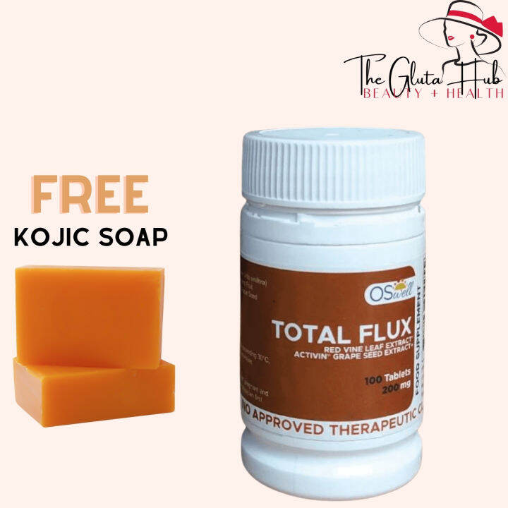 Oswell Total Flux with Red Vine Leaf and Grape Seed Extract 200mg 100 ...