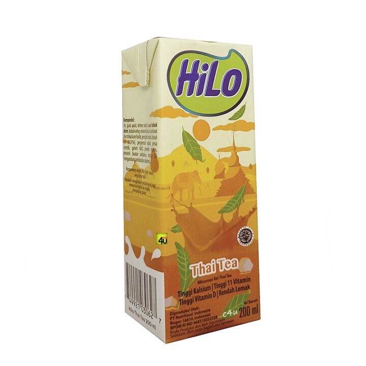 HiLo - Minuman Susu dgn Rasa THAI TEA - 200ml RTD | Lazada Indonesia