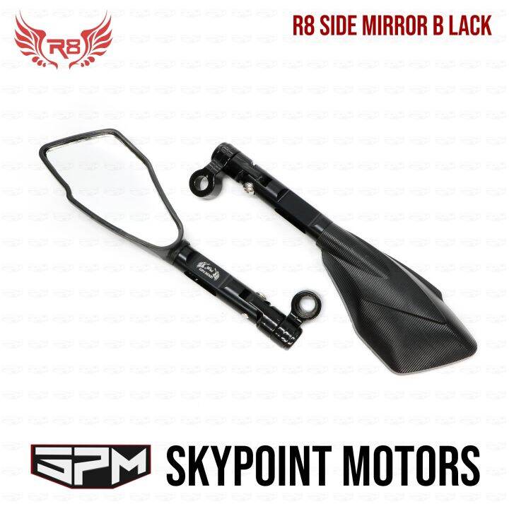 R8 SIDE MIRROR UNIVERSAL H2980 (9810-186-Black) | Lazada PH