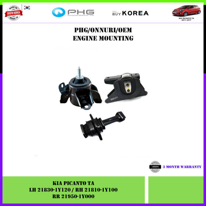 Kia Picanto TA 2012 Oem Engine Mounting (LH 21830-1Y120/RH 21810-1Y000 ...