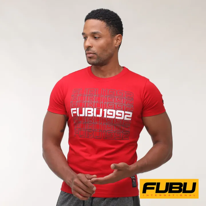 Fubu Round Neck Muscle Fit FBT01B-2964 (Red) | Lazada PH