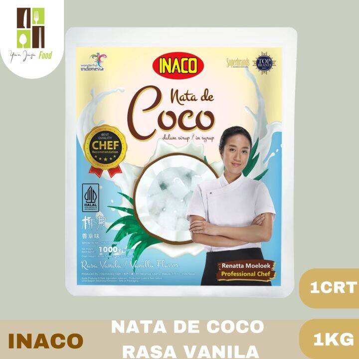 Inaco Nata De Coco Dalam Sirup Rasa Vanila/ Vanilla 1Kg / 1 Carton ...