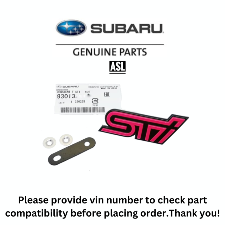 Genuine Subaru V9 Front Grille Emblem Impreza WRX STI | Lazada